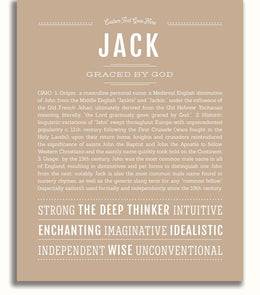 Jack | Name Art Print – Name Stories