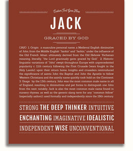 Jack | Name Art Print – Name Stories