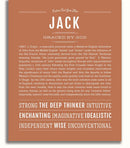 Jack Personalized Name Meaning Art Prints – Name Stories