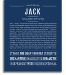 Jack Personalized Name Meaning Art Prints – Name Stories
