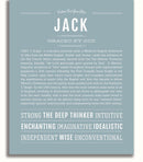 Jack Personalized Name Meaning Art Prints – Name Stories