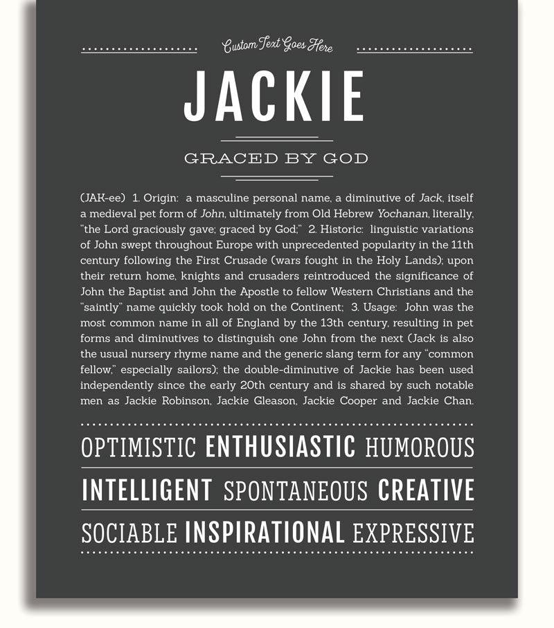 Jackie (male) | Name Art Print – Name Stories