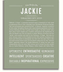 Jackie (male) | Name Art Print – Name Stories