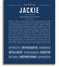 Jackie Personalized Name Meaning Art Prints – Name Stories