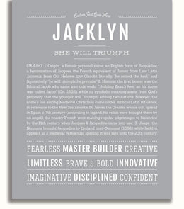Jacklyn | Name Art Print – Name Stories