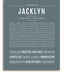 Jacklyn | Name Art Print – Name Stories