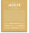 Jacklyn | Name Art Print – Name Stories