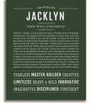 Jacklyn | Name Art Print – Name Stories