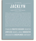 Jacklyn | Name Art Print – Name Stories