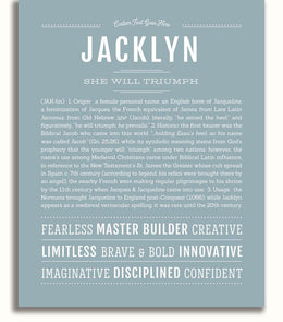Jacklyn | Name Art Print – Name Stories