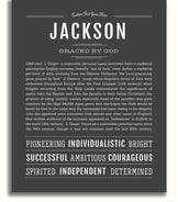 Jackson | Name Art Print – Name Stories