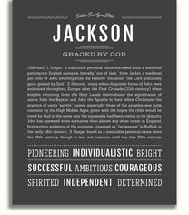 Jackson | Name Art Print – Name Stories