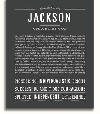 Jackson | Name Art Print – Name Stories