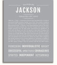 Jackson | Name Art Print – Name Stories