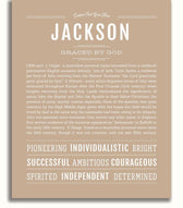 Jackson | Name Art Print – Name Stories