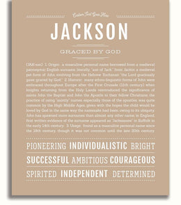 Jackson | Name Art Print – Name Stories