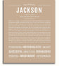 Jackson | Name Art Print – Name Stories