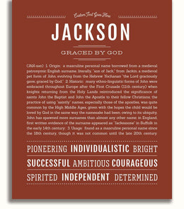 Jackson | Name Art Print – Name Stories