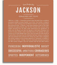Jackson | Name Art Print – Name Stories