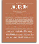 Jackson | Name Art Print – Name Stories