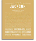 Jackson | Name Art Print – Name Stories
