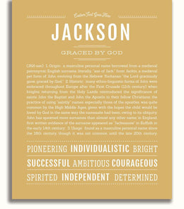 Jackson | Name Art Print – Name Stories