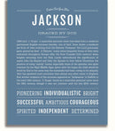 Jackson | Name Art Print – Name Stories