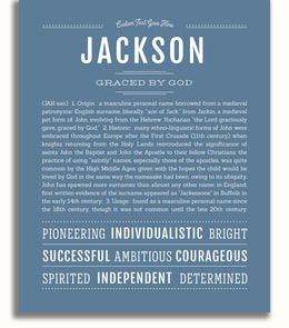 Jackson | Name Art Print – Name Stories