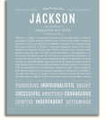 Jackson | Name Art Print – Name Stories