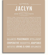 Jaclyn | Name Art Print – Name Stories