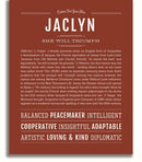 Jaclyn | Name Art Print – Name Stories