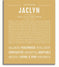 Jaclyn Personalized Name Meaning Art Prints – Name Stories