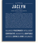 Jaclyn | Name Art Print – Name Stories