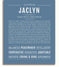 Jaclyn Personalized Name Meaning Art Prints – Name Stories