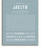 Jaclyn Personalized Name Meaning Art Prints – Name Stories