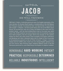 Jacob Personalized Name Meaning Art Prints – Name Stories