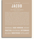 Jacob Personalized Name Meaning Art Prints – Name Stories