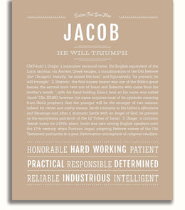Jacob | Name Art Print – Name Stories