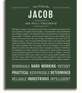 Jacob Personalized Name Meaning Art Prints – Name Stories