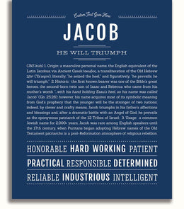 Jacob | Name Art Print – Name Stories