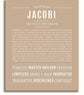 Jacobi | Name Art Print - Personalized Custom Gifts – Name Stories