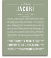Jacobi | Name Art Print – Name Stories