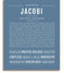 Jacobi Personalized Name Meaning Art Prints – Name Stories