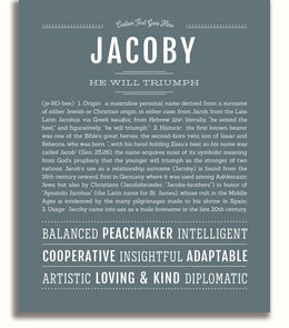 Jacoby | Name Art Print – Name Stories