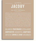 Jacoby | Name Art Print – Name Stories