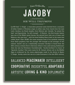 Jacoby | Name Art Print – Name Stories