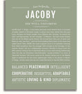 Jacoby | Name Art Print – Name Stories