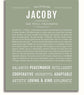 Jacoby Personalized Name Meaning Art Prints – Name Stories