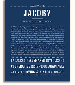 Jacoby | Name Art Print – Name Stories
