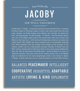 Jacoby | Name Art Print – Name Stories